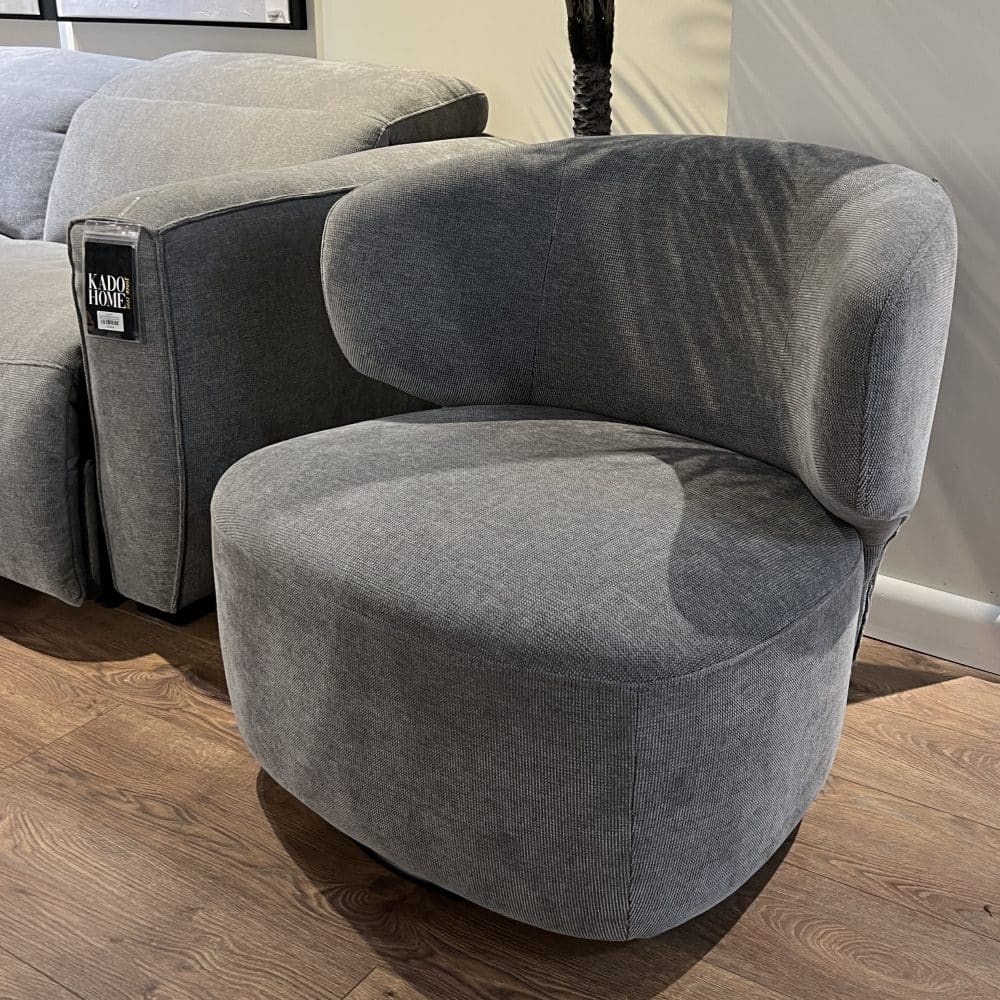 כורסא מסתובבת אפור בהיר דגם קוקה - KADO HOME